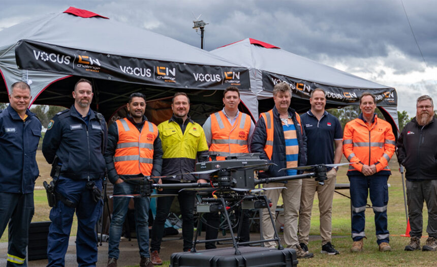 Vocus、衛星通信を活用した災害時用モバイルネットワーク構築の実証実験。ドローンが最大28平方キロメートルをカバーする携帯基地局に – DRONE