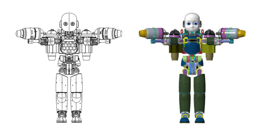 イタリア技術研究所、ジェットエンジンを搭載した空飛ぶヒューマノイドロボット「iRonCub3」を開発 – DRONE